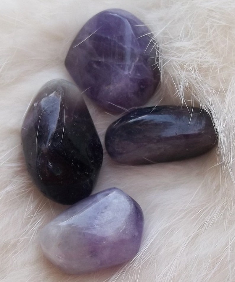 AMETHYST TUMBLED STONES Amethyst Healing Stones 1 Ounce - Etsy