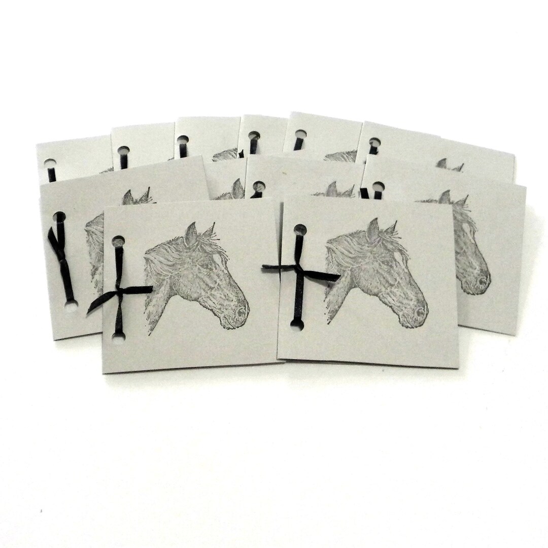 HORSE GIFT TAGS / Equestrian Gift Tags / Handmade Stamped Gift - Etsy