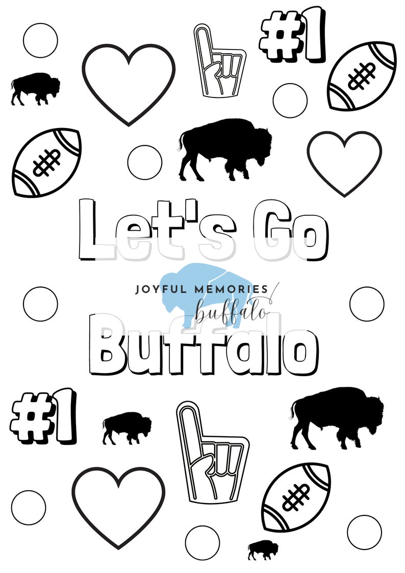 Buffalo Coloring Pages - Etsy