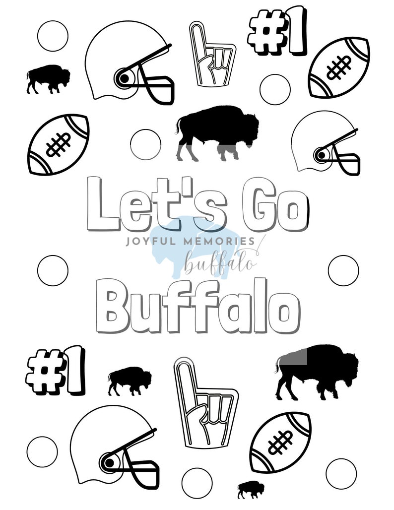 Buffalo Coloring Pages - Etsy