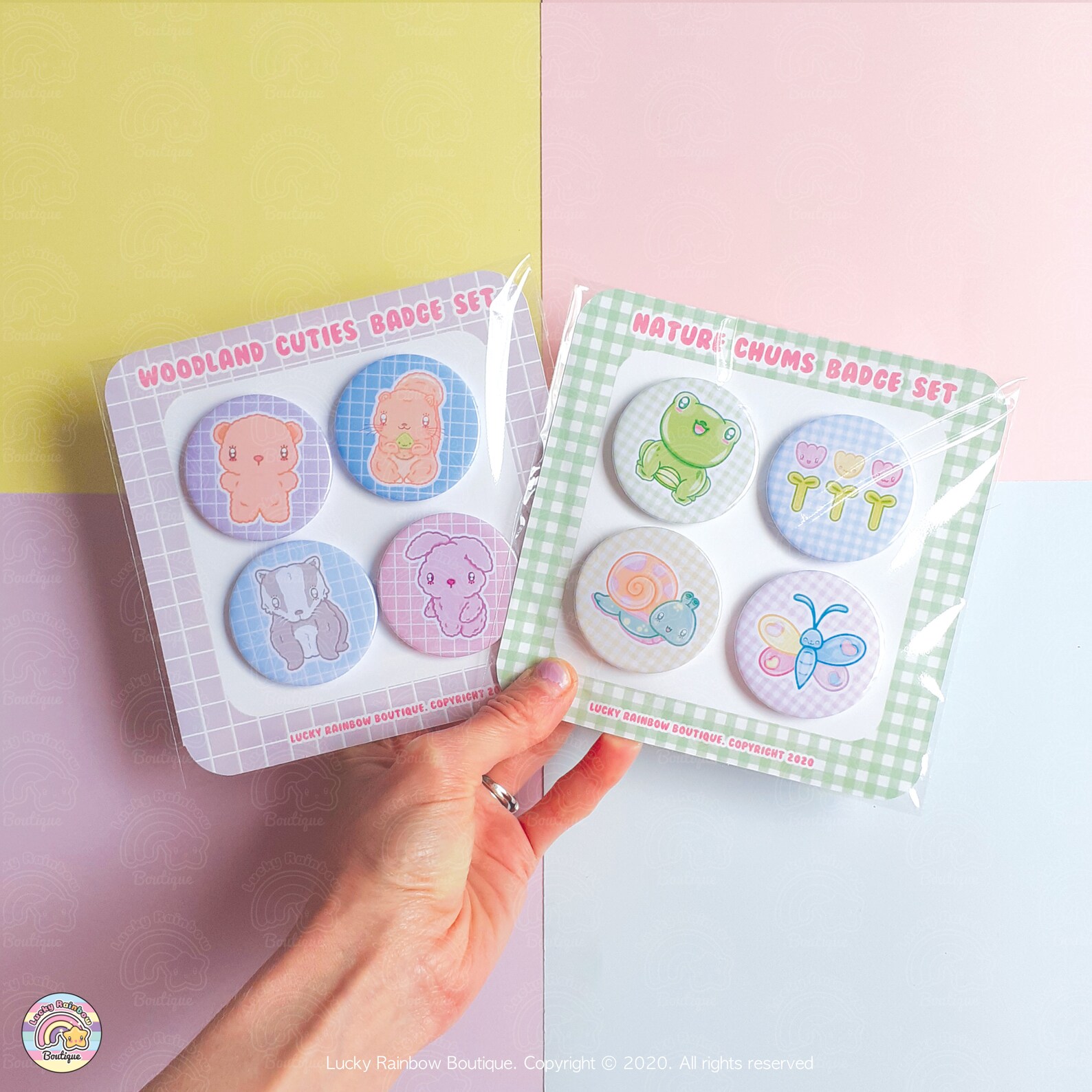 Cute Animal Badge Button SECONDS, Woodland Animals Pins, Kawaii ...