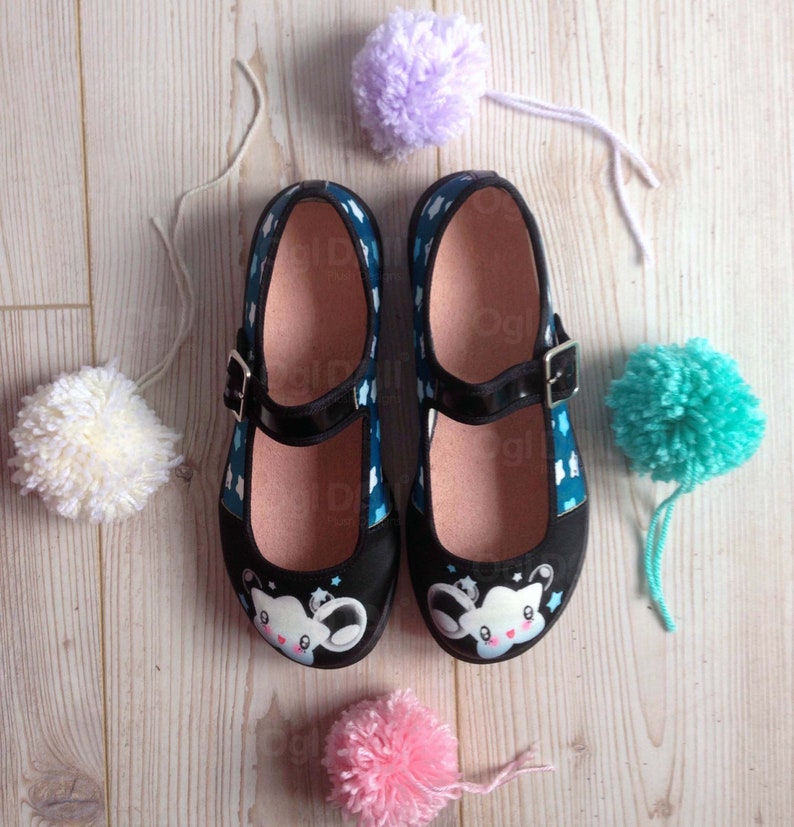 Kawaii Mary Jane Shoes Creepy Cute Mary Janes Galaxy Etsy