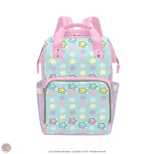 Pastel Rainbow Star Multifunctional Backpack, Fairy Kei Bag, Weekend ...