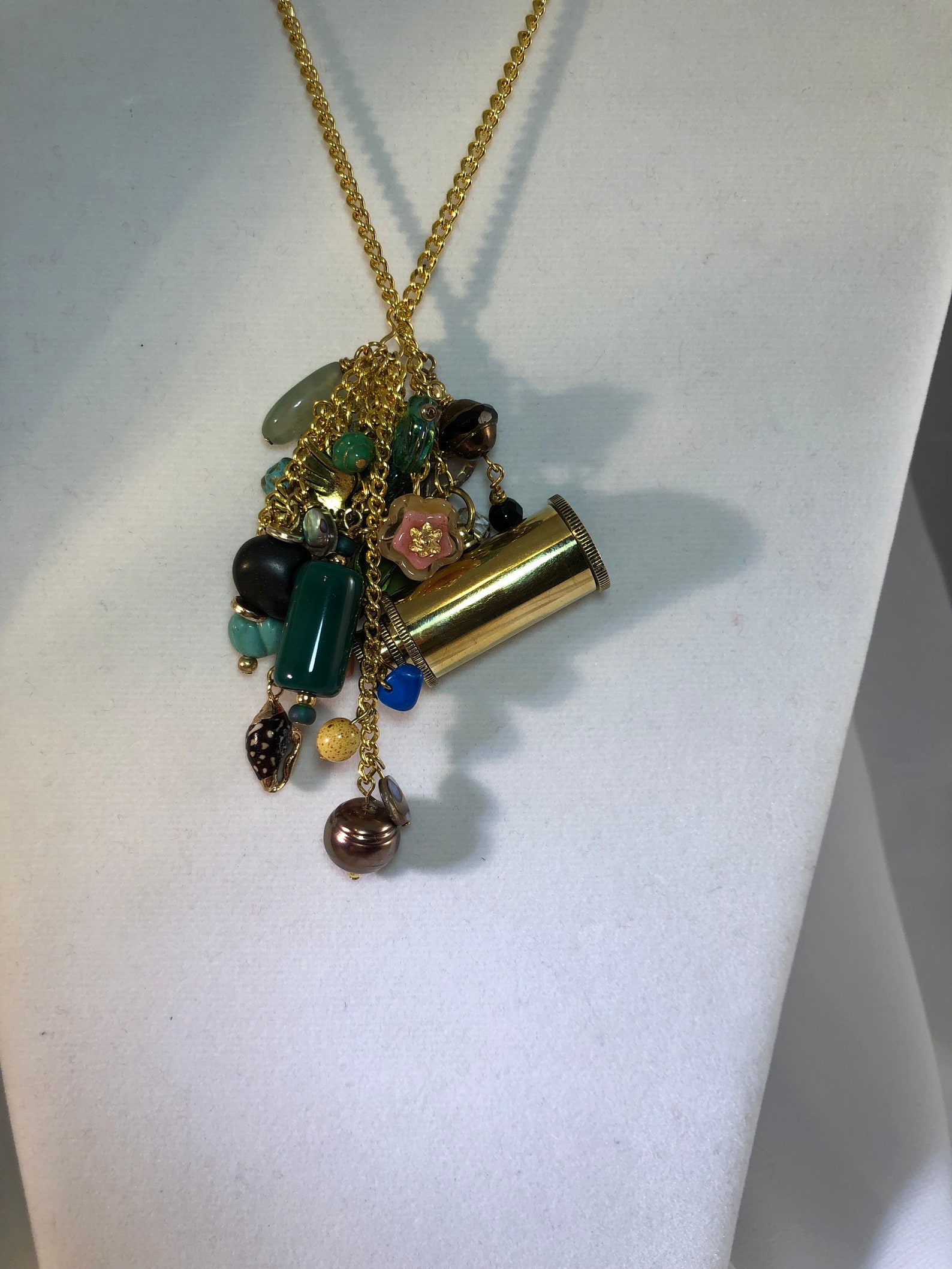 Pirate's Treasure Amulet Tassel Necklace With Working Mini Nautical ...