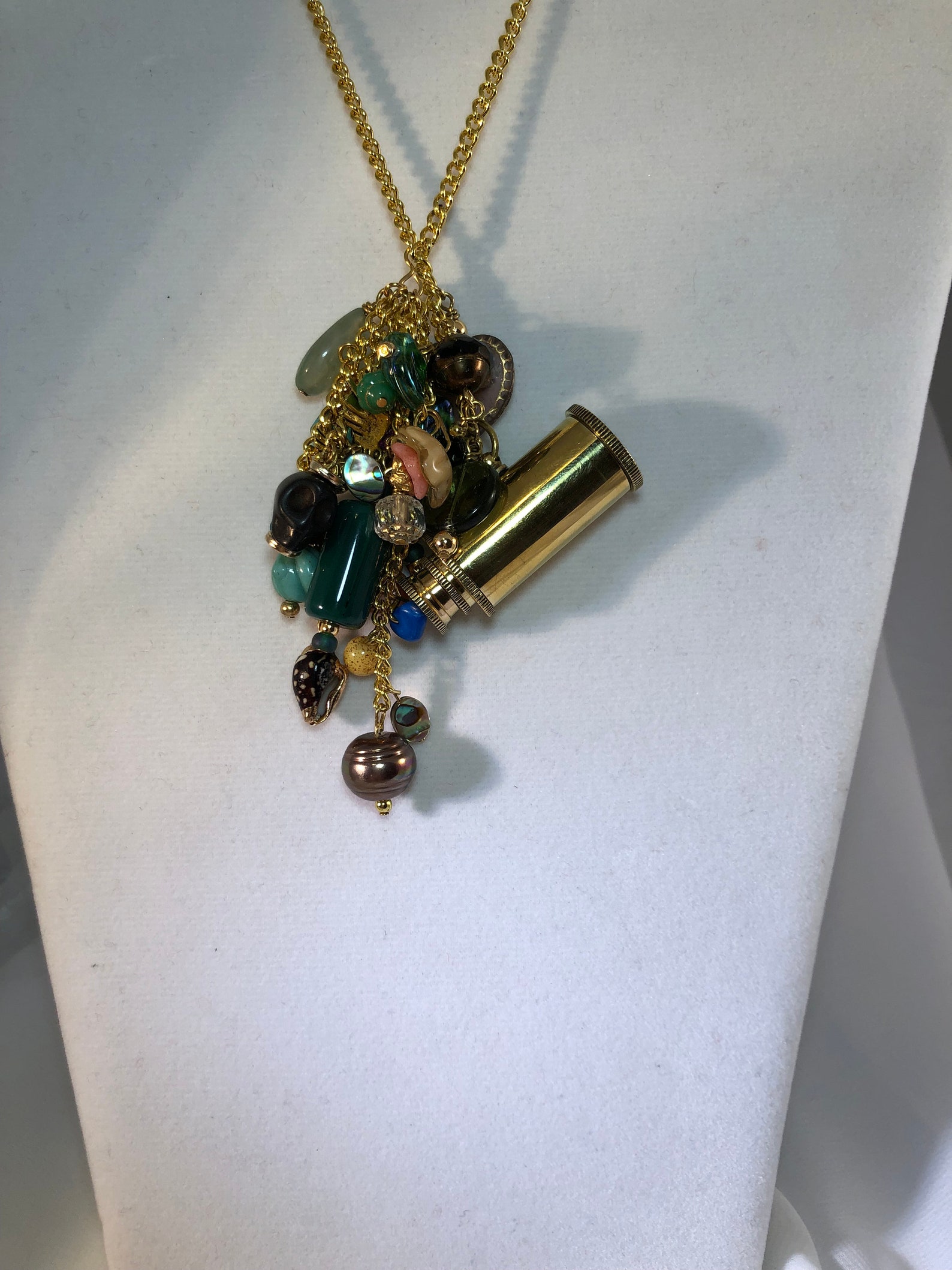 Pirate's Treasure Amulet Tassel Necklace With Working Mini Nautical ...