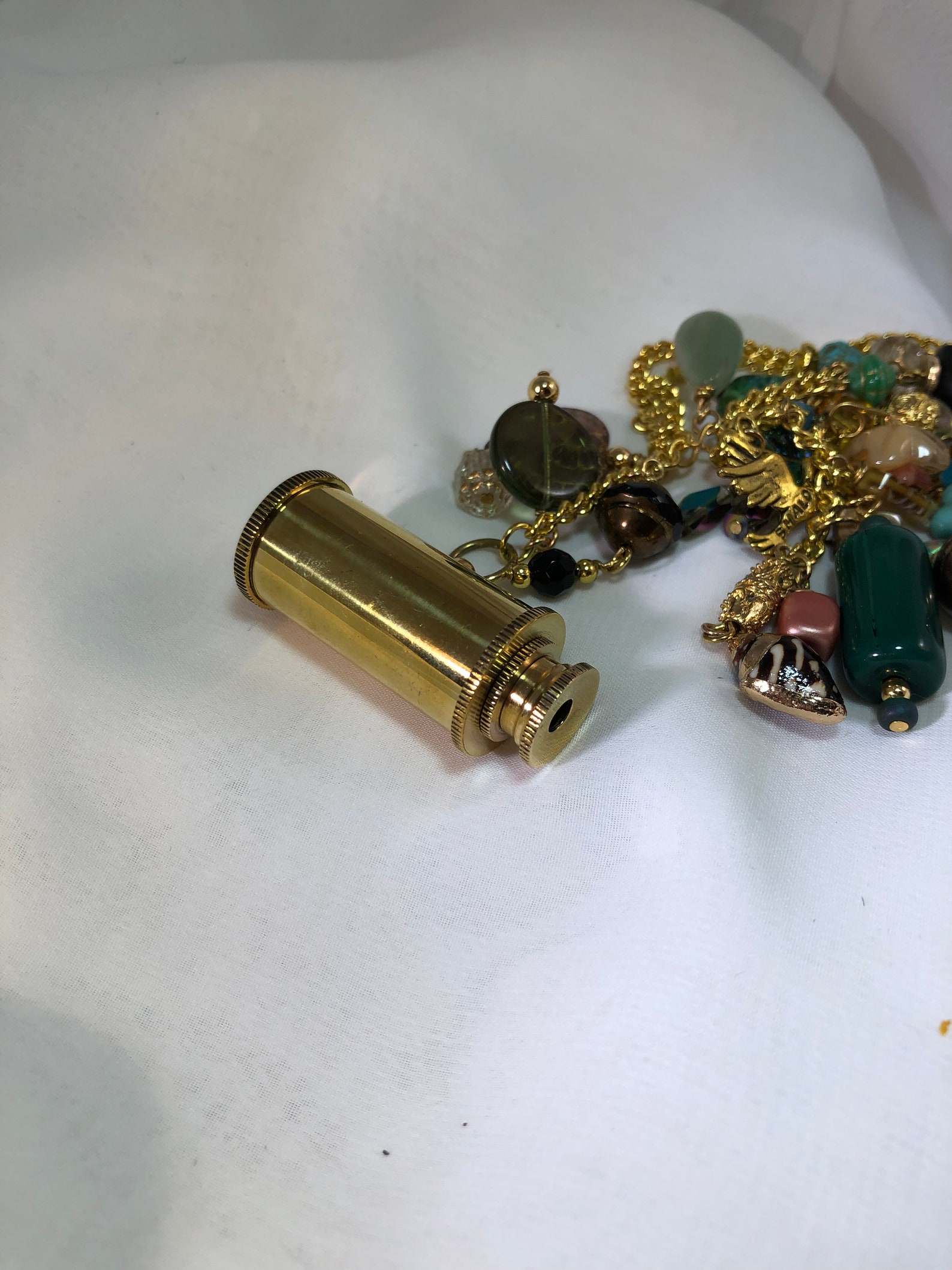 Pirate's Treasure Amulet Tassel Necklace With Working Mini Nautical ...