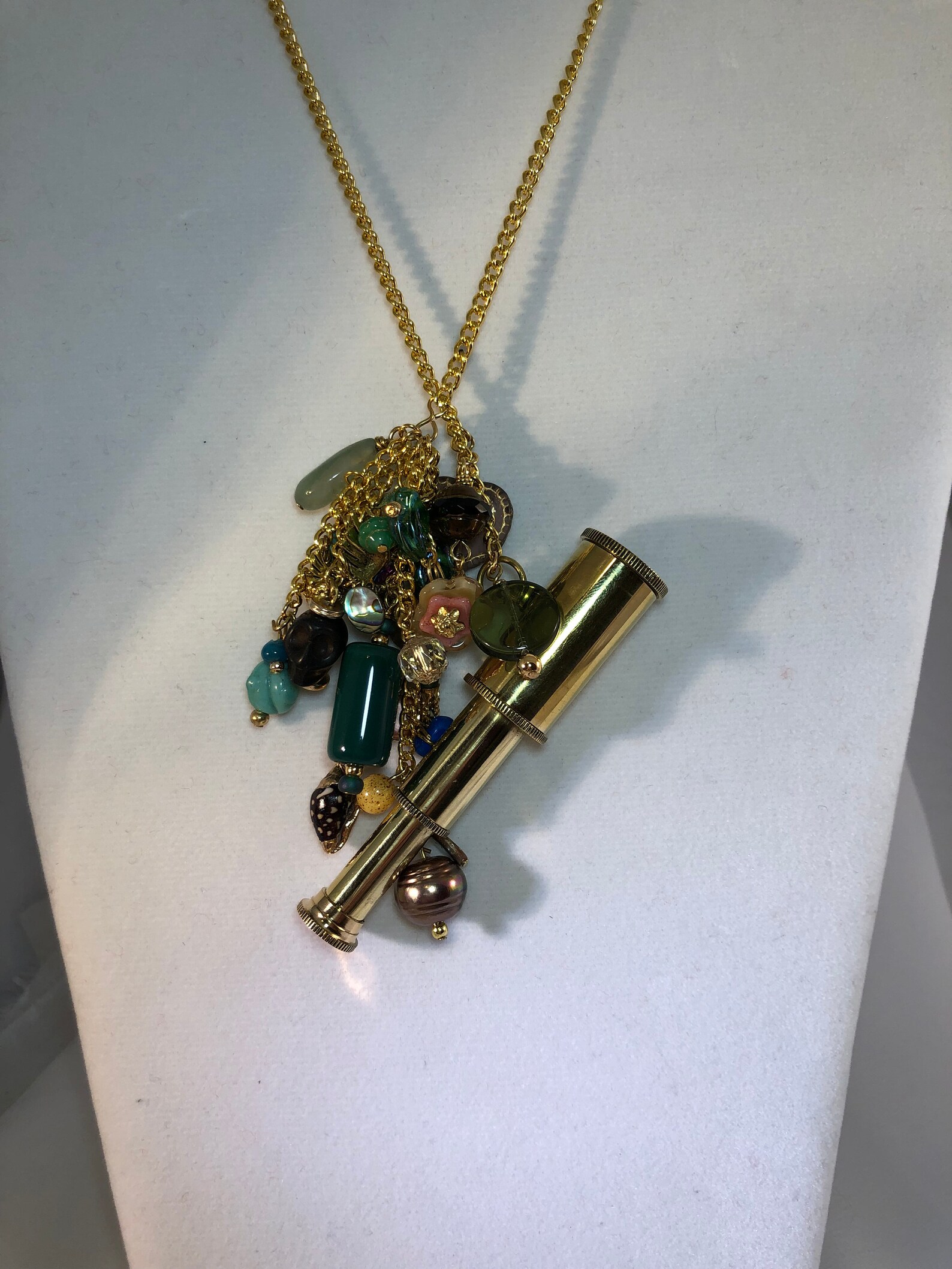 Pirate's Treasure Amulet Tassel Necklace With Working Mini Nautical ...