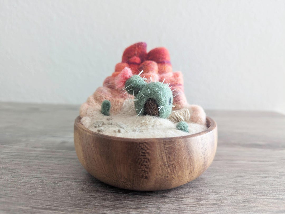 Needle Felted Desert Landscape - Etsy