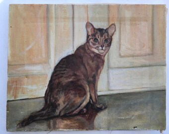 Cat Oil Painting - Etsy
