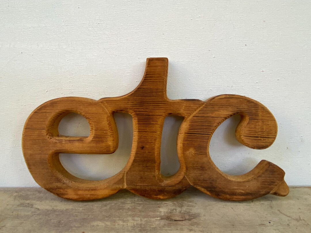 Vintage Etc. Sign, Hand Made Wooden Sign, Groovy Wall Decor, Etcetera ...