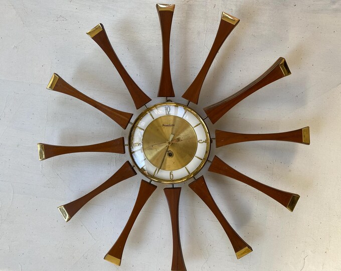 Mid Century Modern Starburst Clock by Forestville, Made in France, Wall ...