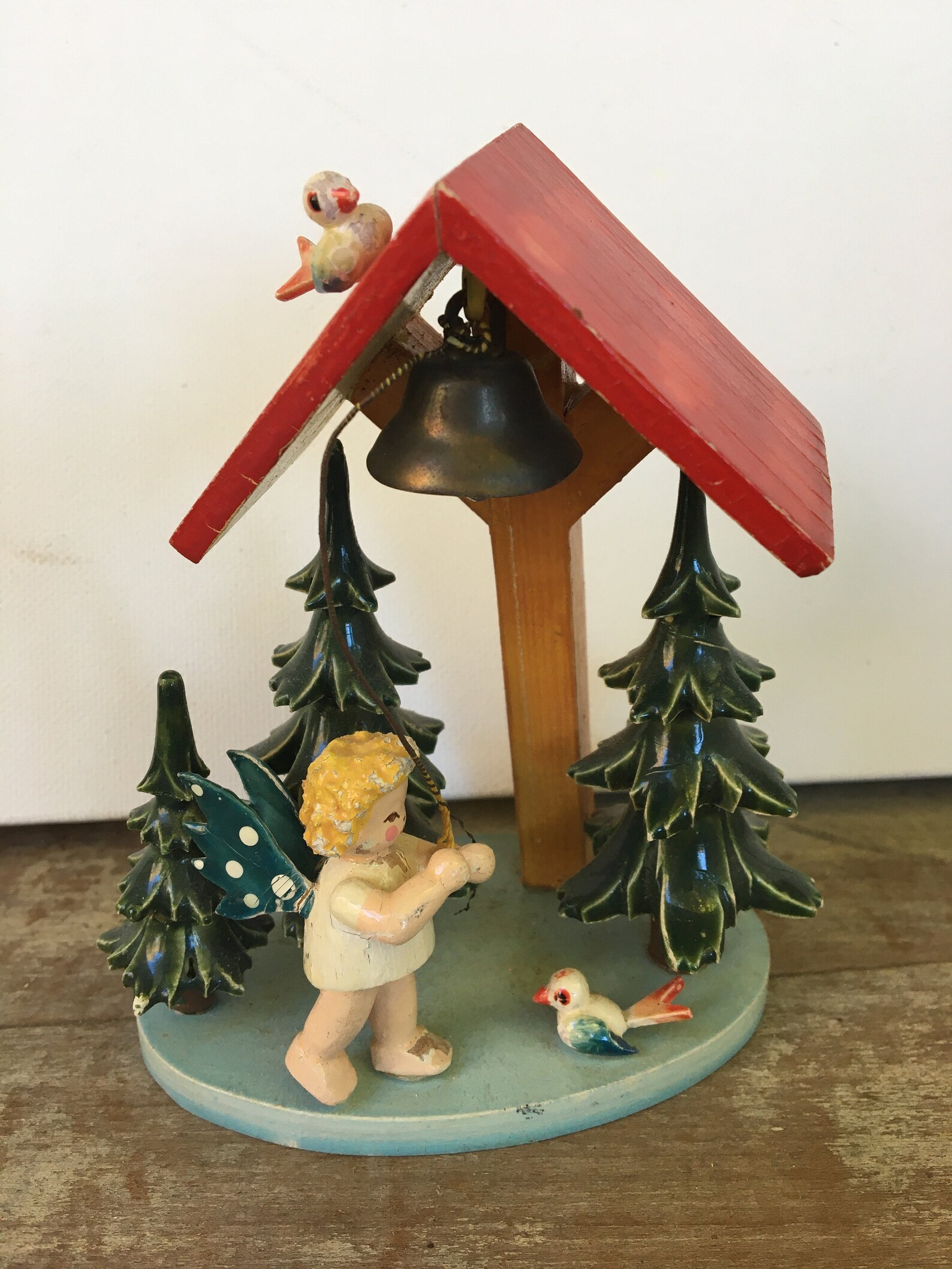 Steinbach Angel Ringing Bell Vintage German Wooden Angel - Etsy