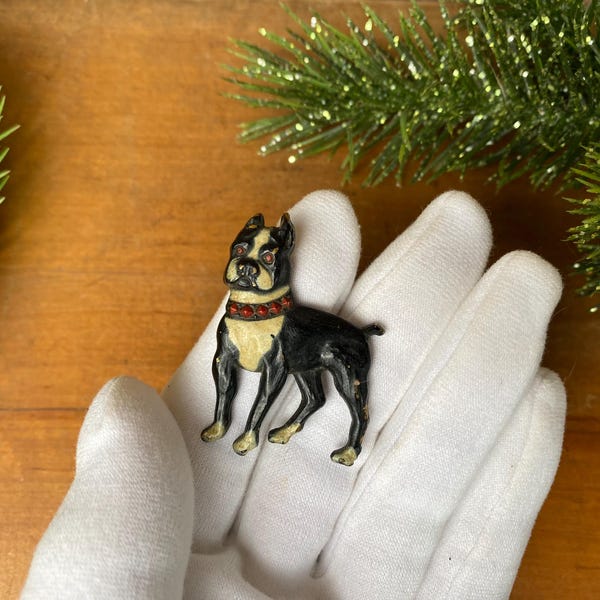 Boston Terrier Enamel Pin - Etsy