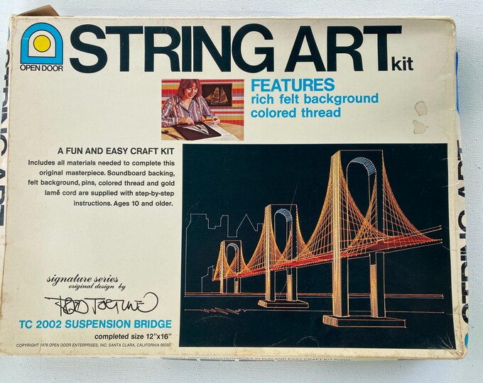 1976 String Art Suspension Bridge Craft Kit, TC1002 Suspension Bridge ...