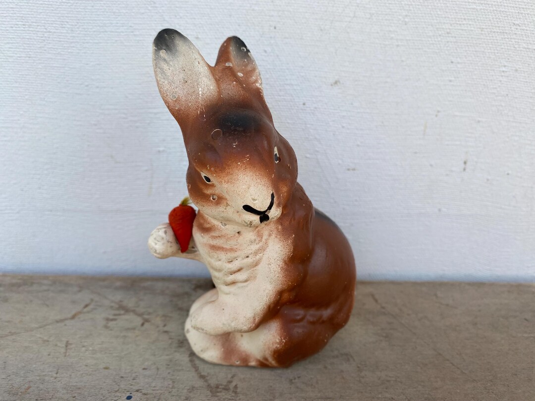 German Paper Mache Bunny Rabbit, Vintage Easter Decor, Bunny With ...
