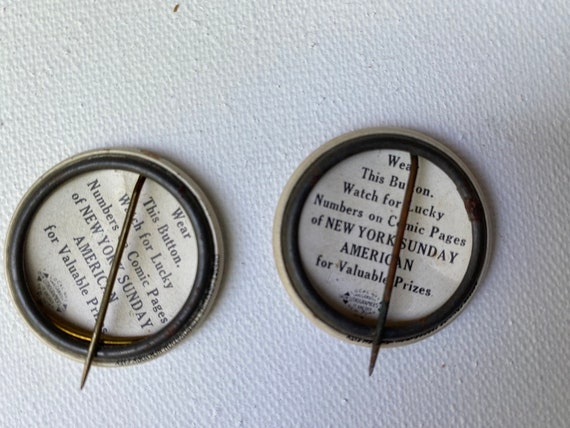 1930's Cartoon Pin Back Set Of 6, Little Annie Rooney… - Gem