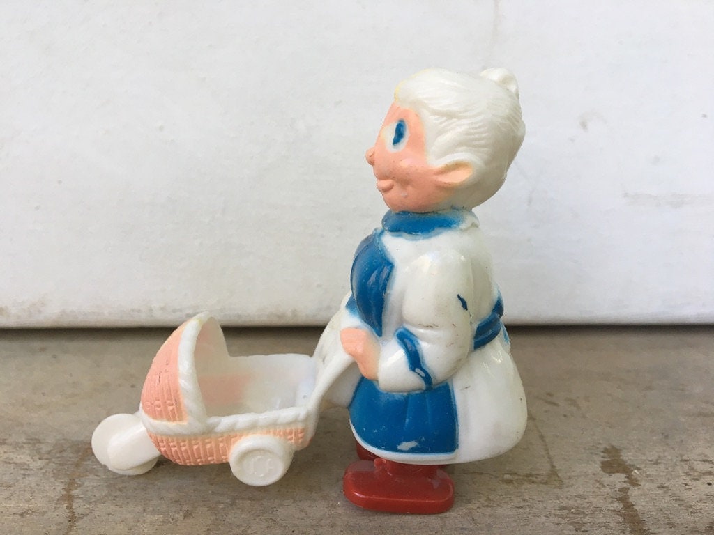 Vintage Granny With Baby Carriage Ramp Walker Nanny Pushing - Etsy