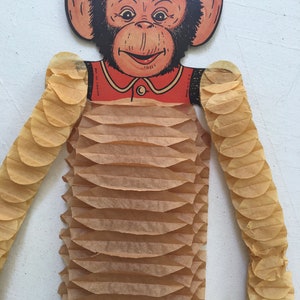 Vintage Honeycomb Monkey Bellhop Die Cut Beistle Dancing - Etsy