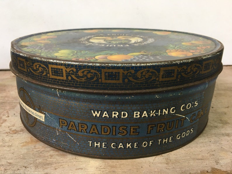 Antique Fruit Cake Tin Paradise Fruit Cake Large Size - Etsy
