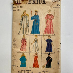 Vintage Witch Angel and Statue of Liberty Costume Butterick 3238 Size ...