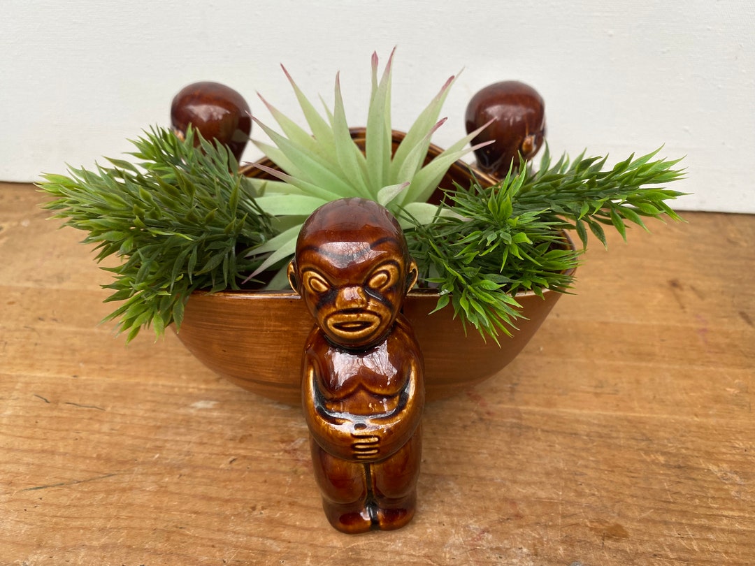 Vintage Tiki Planter by Orchids of Hawaii R14, Scorpion Bowl Tropical ...