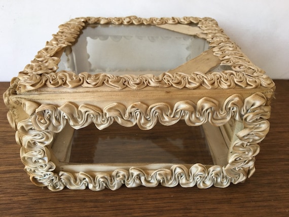 Antique Showcase Glass Box, Victorian Shabby Glass Bo… - Gem