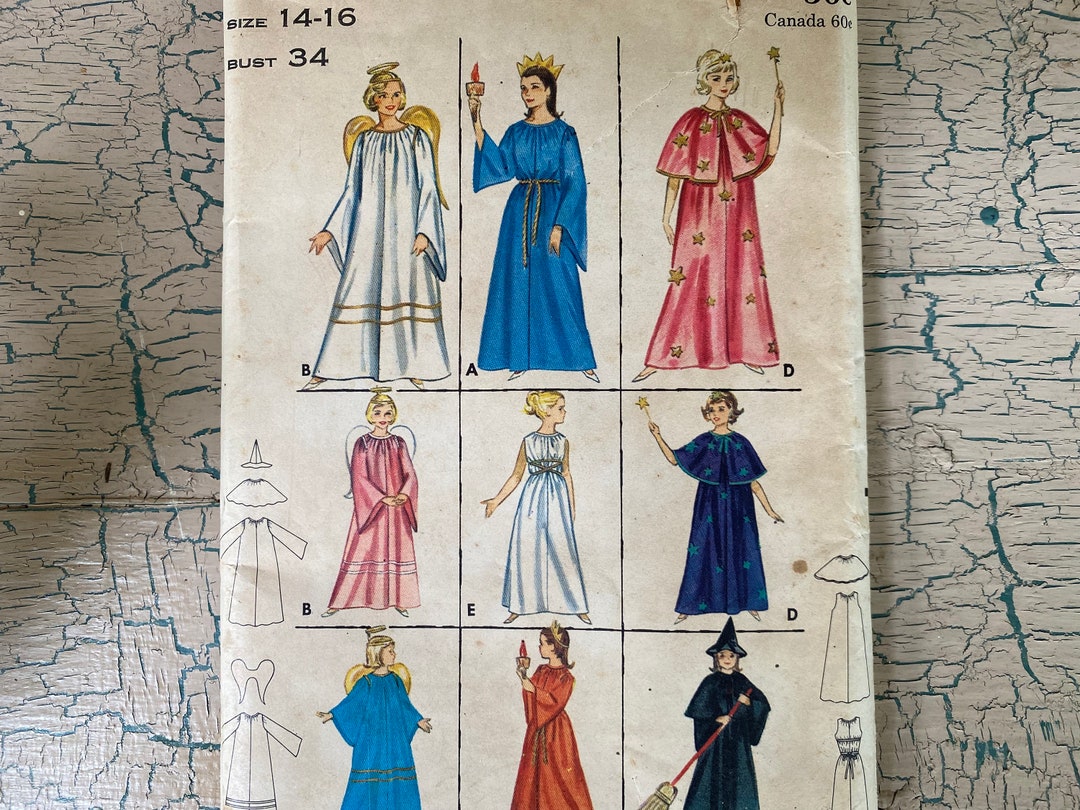 Vintage Witch Angel and Statue of Liberty Costume Butterick 3238 Size ...