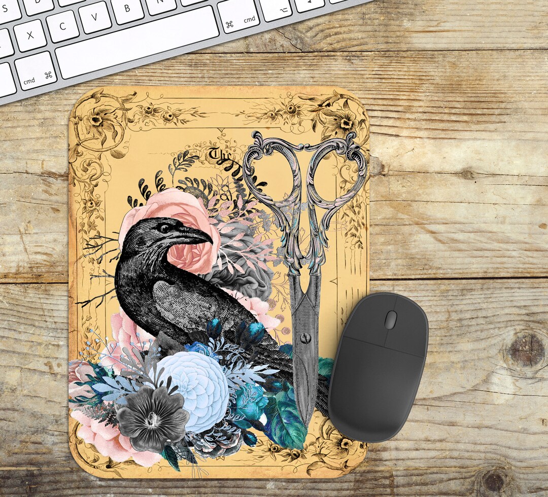 Crow Mouse Pad, Easy Glide, Non Slip, Tough Neoprene Mouse Pad, Desk ...