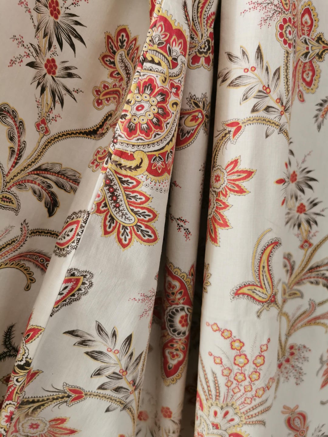 Fabric Vintage , French Antique, Textiles Provençal ,teinte Indienne ...