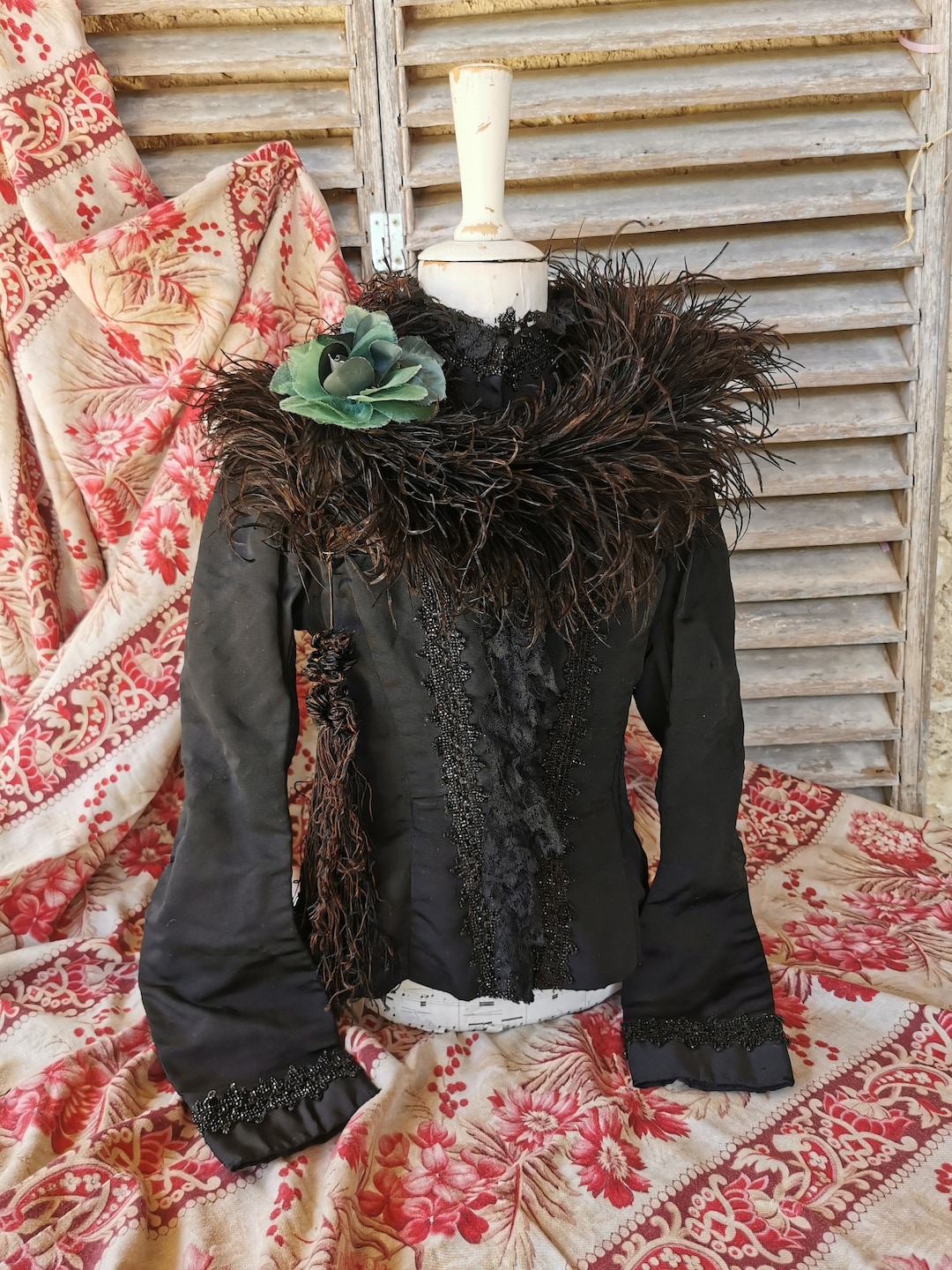 Vintage Boa , French Vintage Clothing Antique Clothing, Antique Silk ...