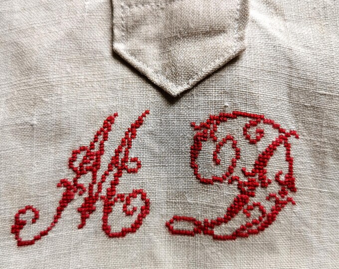 Chore Clothes, French Pure Linen Shirt, Antique Linen , Re- Enactment ...