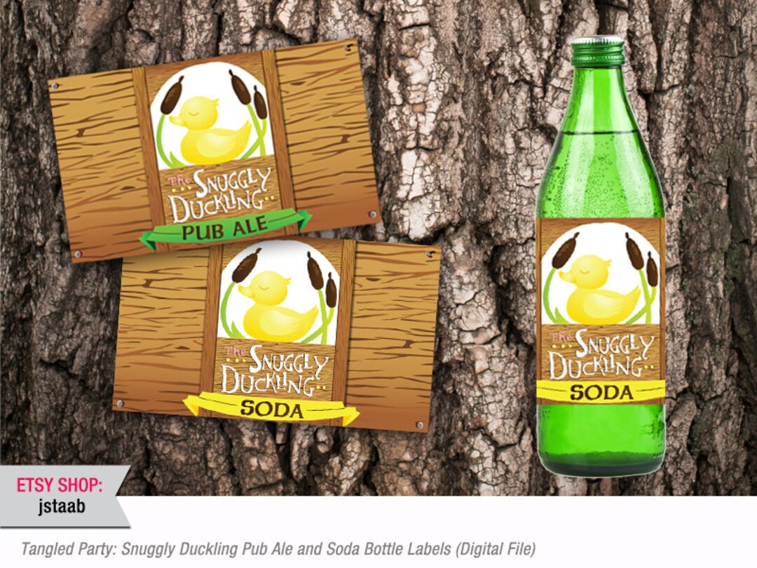 Tangled Labels: Snuggly Duckling Beer Bottle Labels (digital File) - Etsy