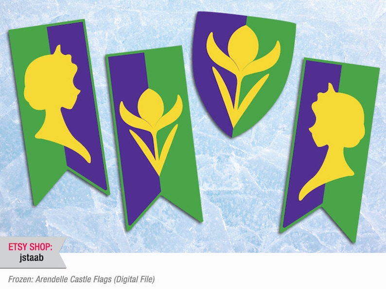 Frozen Party: 11x17 Arendelle Castle Flags (digital File) - Etsy