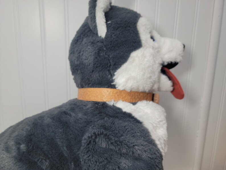 Maple Leaf Natural Tan Embossed Genuine Leather Dog Collar 5/8 - Etsy