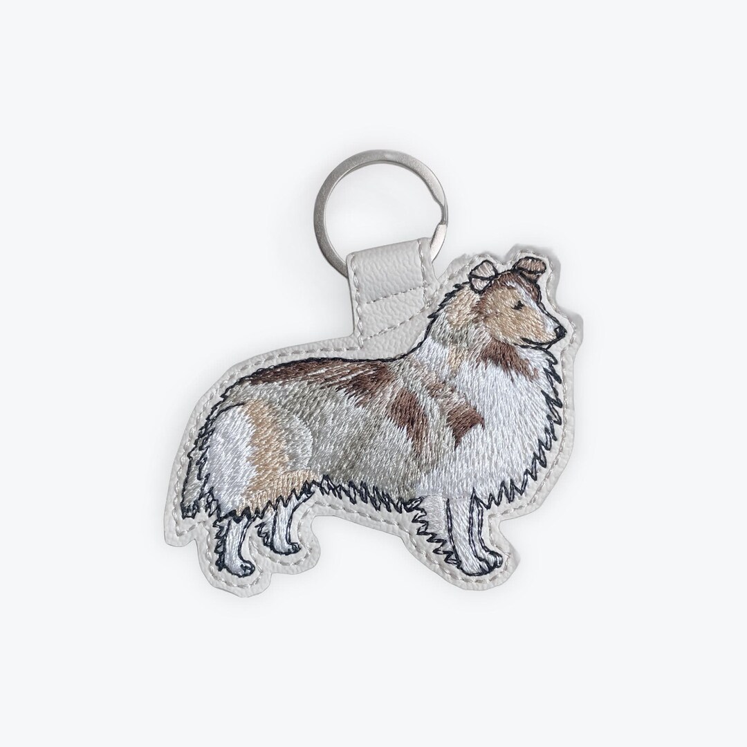 Sheltie Shetland Sheepdog Key Chain Bag Tag Charm Fob Pull Luggage Lite ...