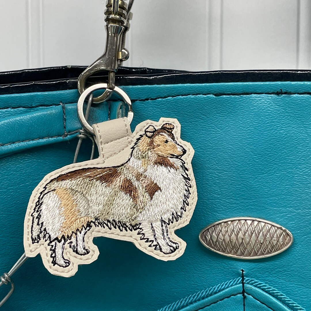 Sheltie Keychain - Shetland Sheepdog Bag Tag - Blue Merle or Sable ...