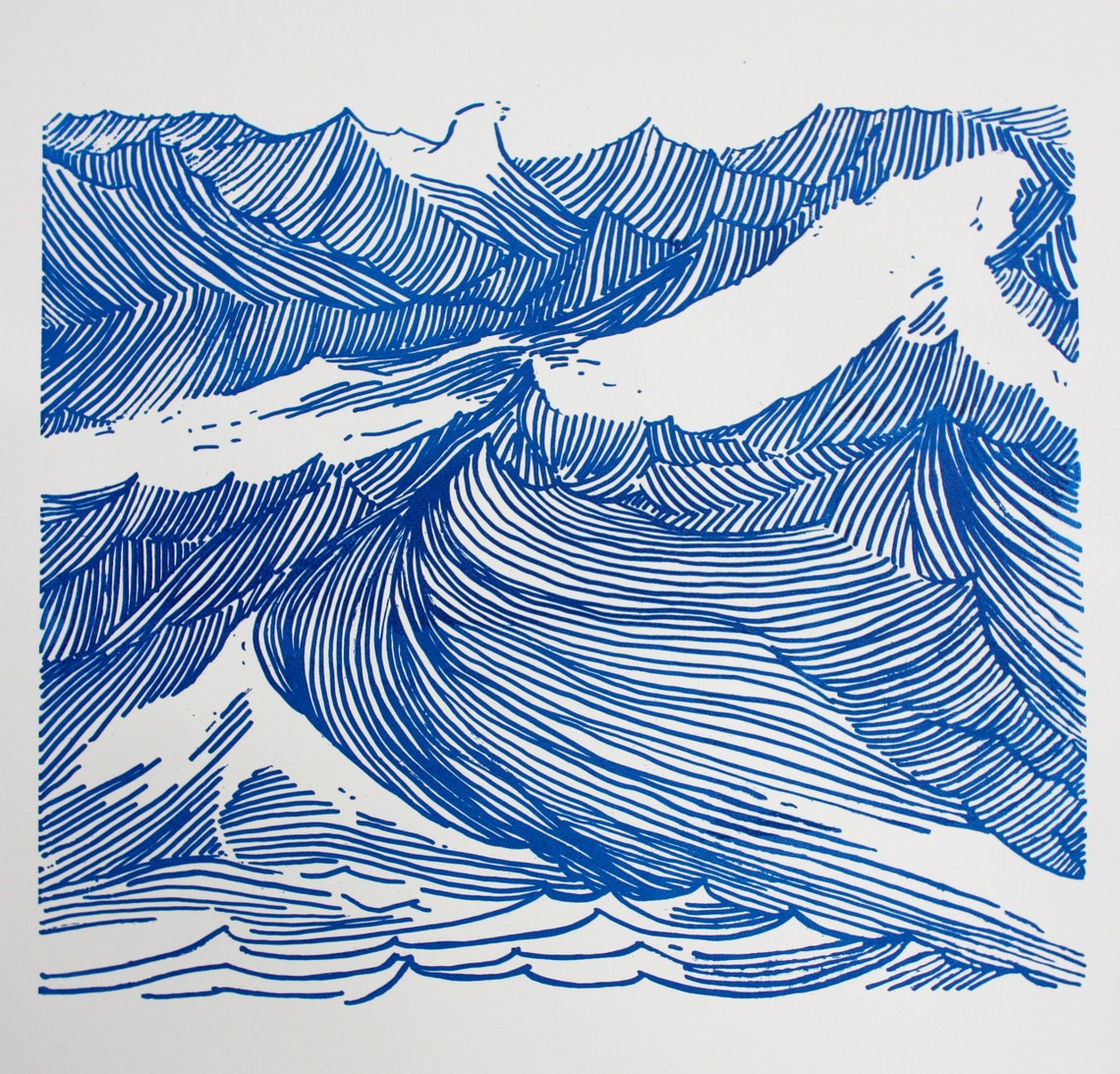 Crashing Waves Art Print - Etsy