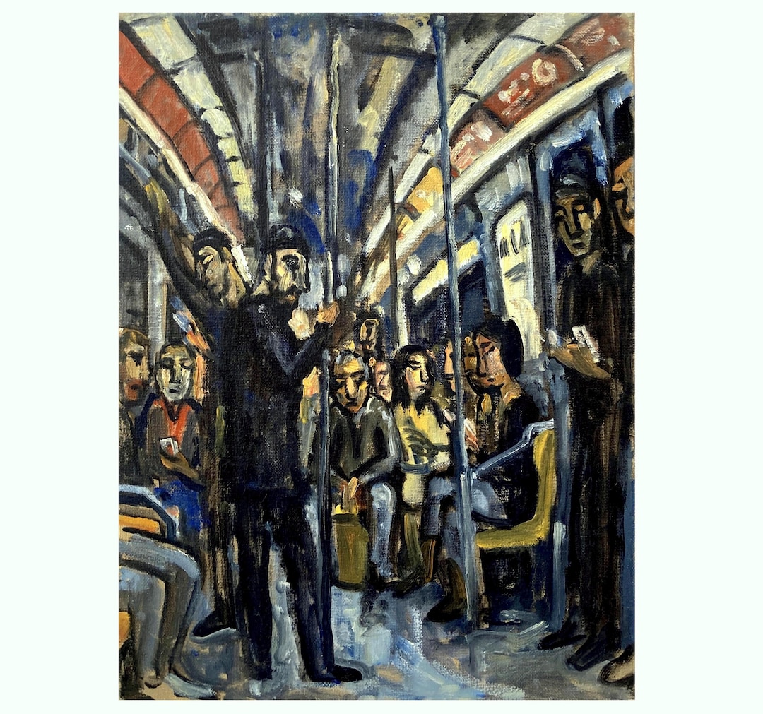 NYC Subway Painting - Take the A Train - 12x16 Contemporary Artwork - Etsy