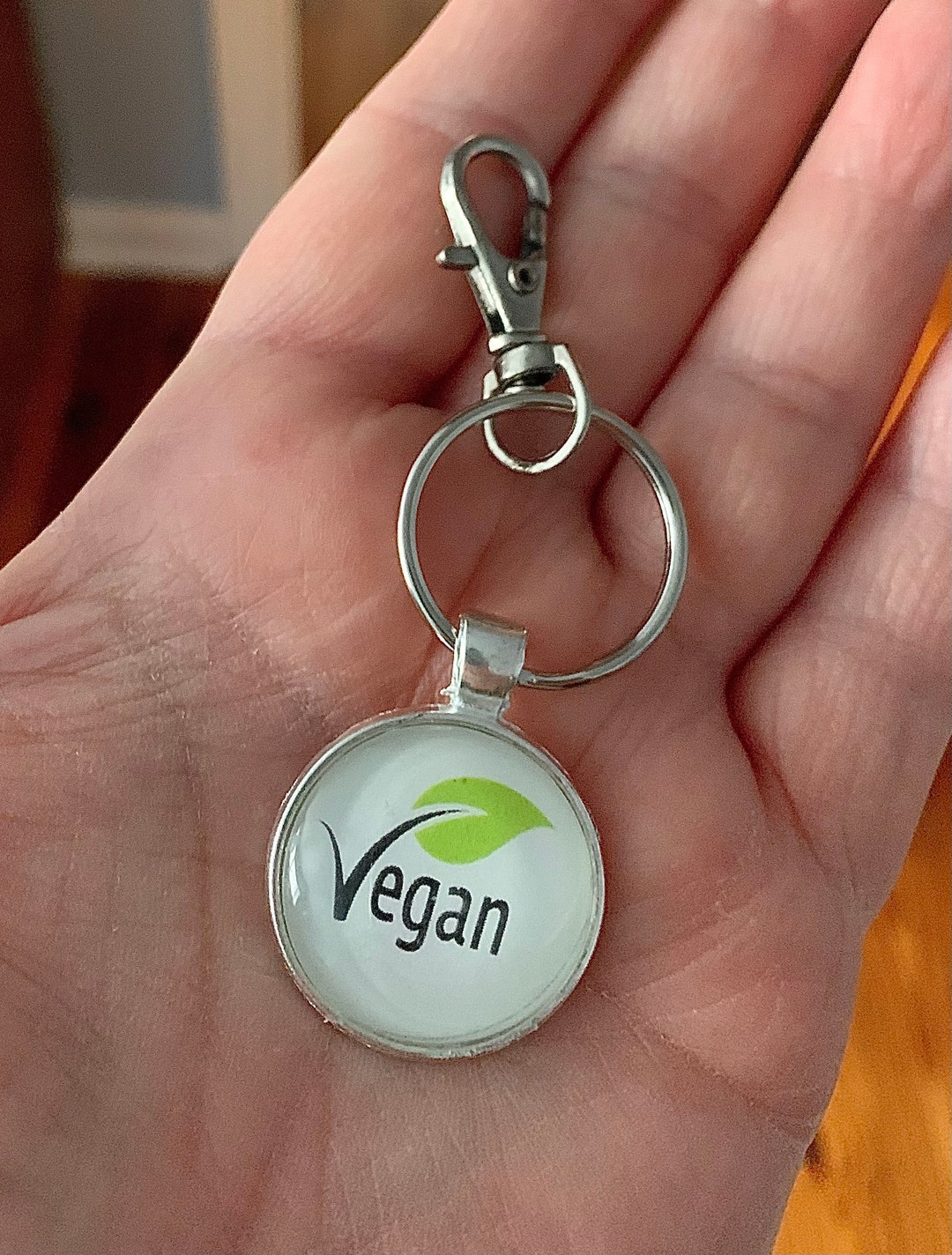 Vegan Keychain - Etsy