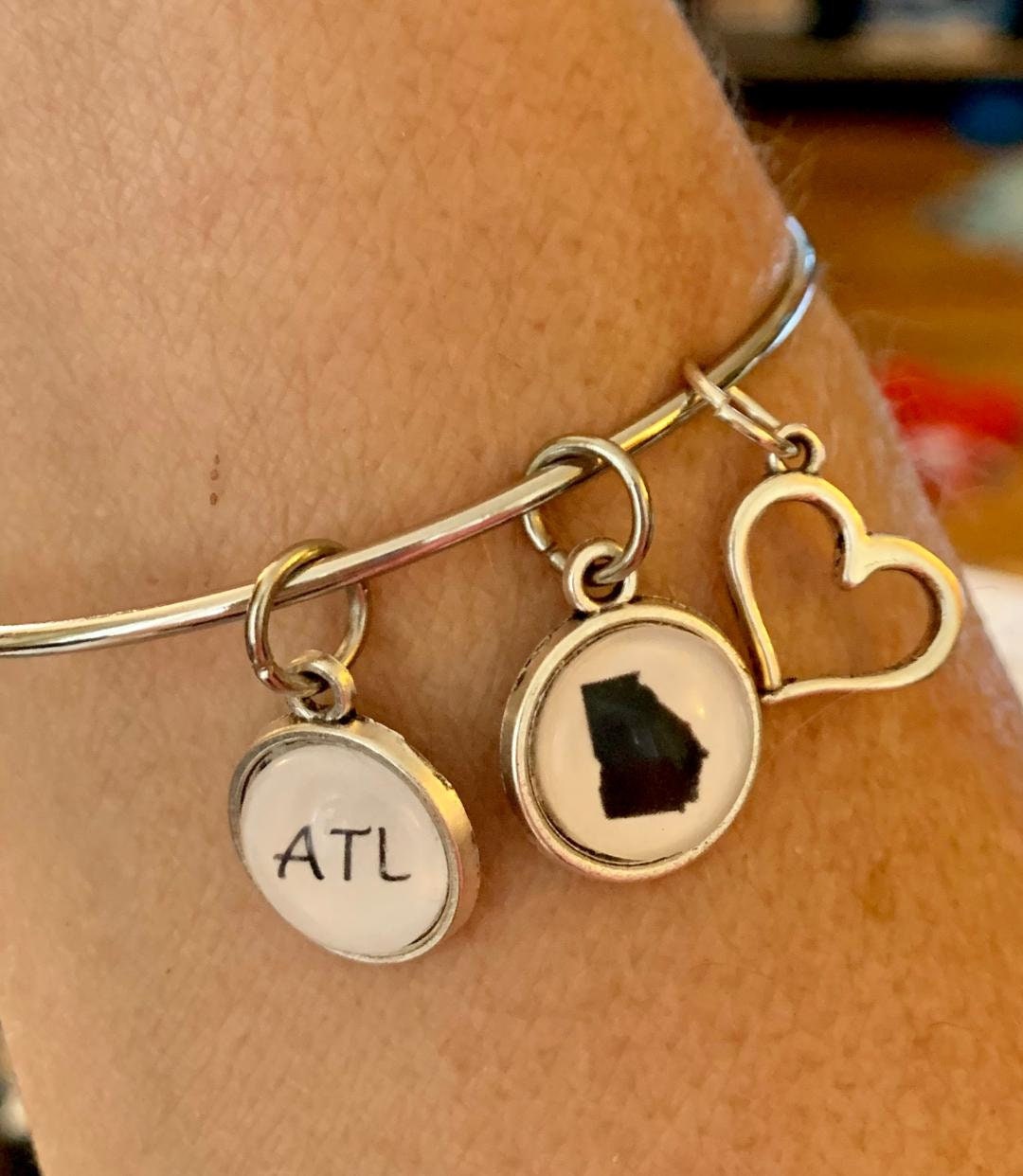 Atlanta Georgia ATL Charm Bracelet - Etsy