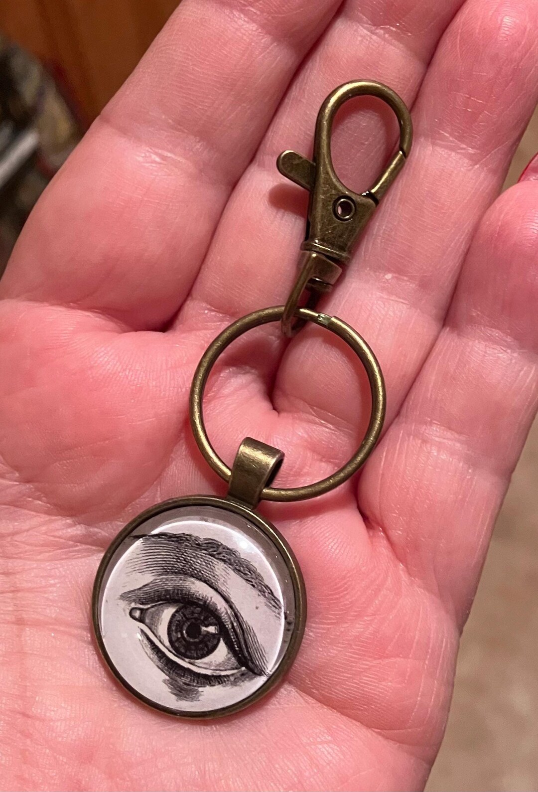 Anatomical Eye Illustration Keychain - Etsy