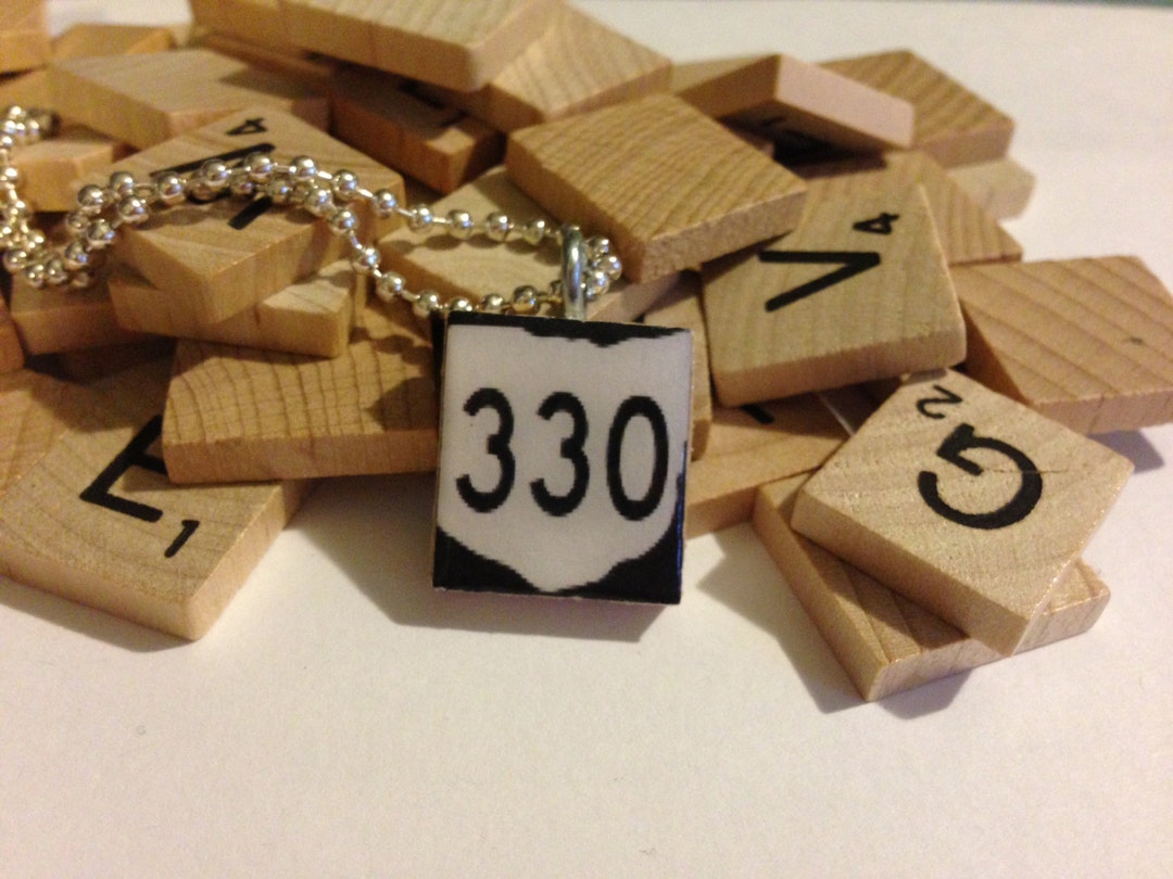 Area Code 330 Ohio Scrabble Tile Pendant With Ball Chain Necklace - Etsy
