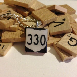 Area Code 330 Ohio Scrabble Tile Pendant With Ball Chain Necklace - Etsy