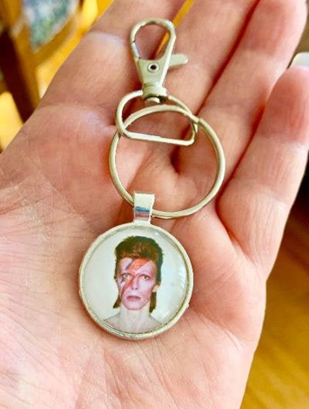 David Bowie Ziggy Stardust Keychain - Etsy