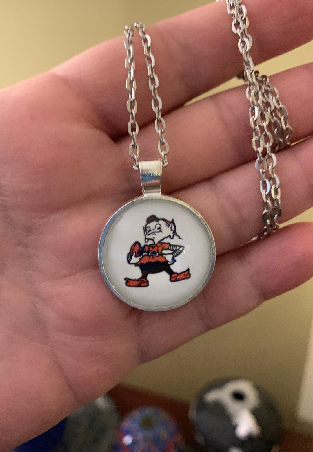 Cleveland Brownie Elf Necklace With 24" Rolo Chain - Etsy