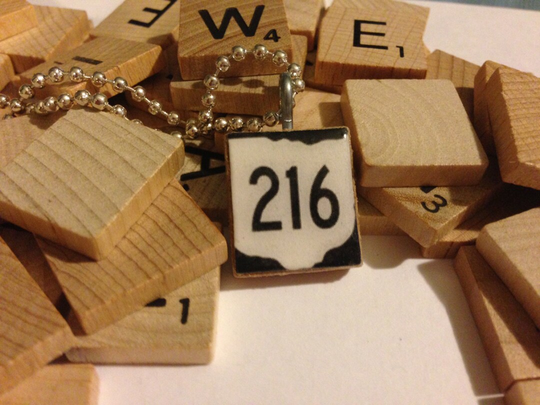 Cleveland Ohio "216" Area Code Scrabble Tile Necklace With Ball Chain ...