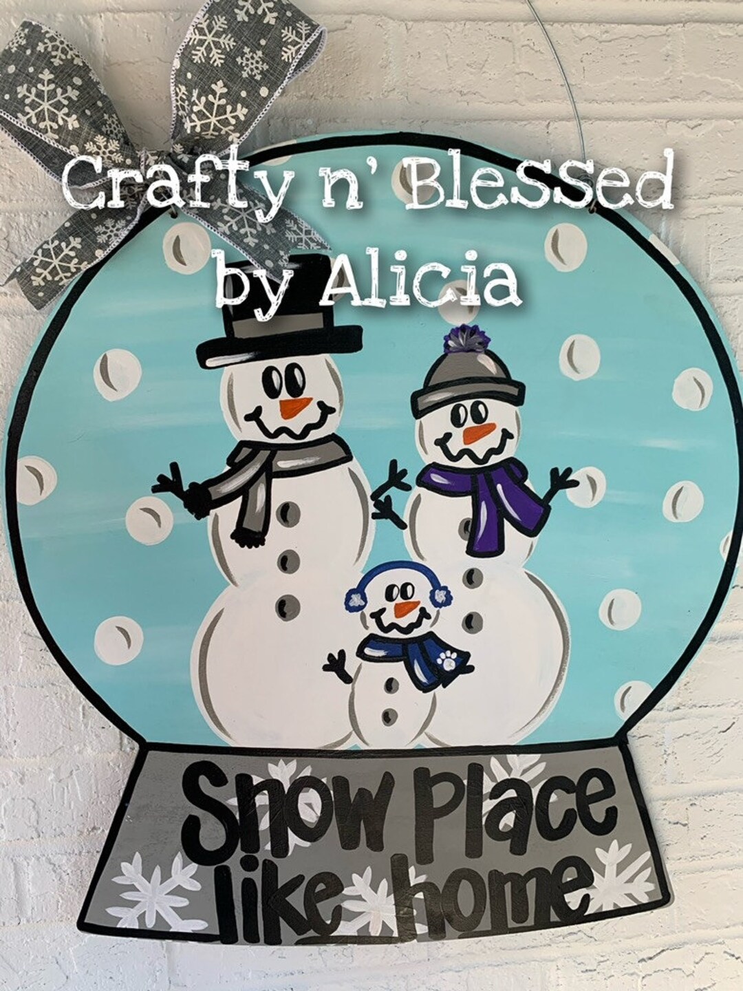 Snow Place Like Home Snow Globe Door Hanger - Etsy