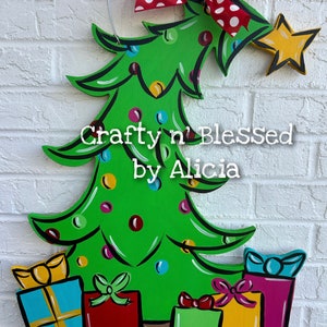 Funky Green Tree & Gifts Personalized Door Hanger - Etsy