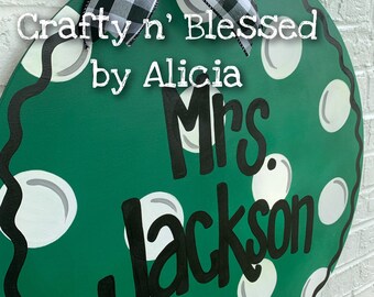 School Teacher Polka Dot Door Hanger Teacher Gift - Etsy