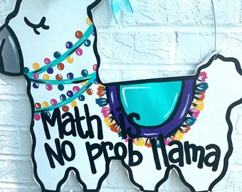 Llama No Drama Door Hanger, Llama Sign, Llama Door Hanger, No Drama ...